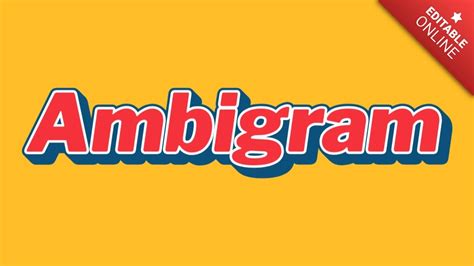 Ambigram Modern Text Effect Generator