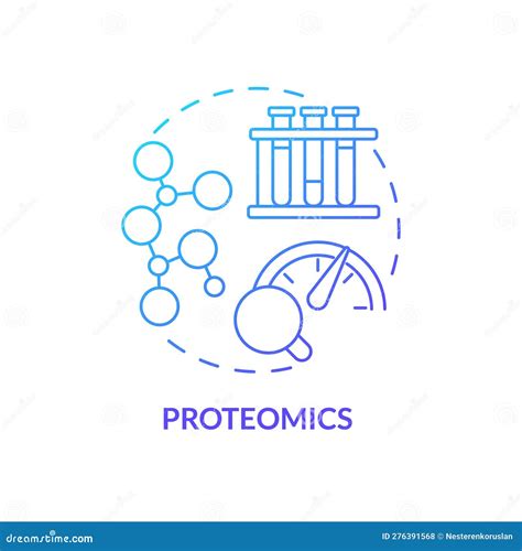 Proteomics Blue Gradient Concept Icon Vector Illustration Proteomics Blue Gradient Concept Icon Vector Illustration