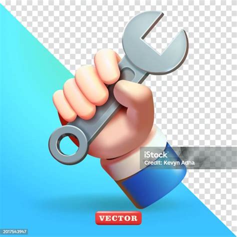 렌치를 들고 있는 손 3d 벡터 적절한 설정 노동 산업 및 디자인 요소 렌치에 대한 스톡 벡터 아트 및 기타 이미지 렌치 손 3차원 형태 Istock