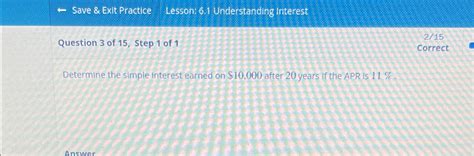 solved save and exit practice lesson 6 1 ﻿understanding