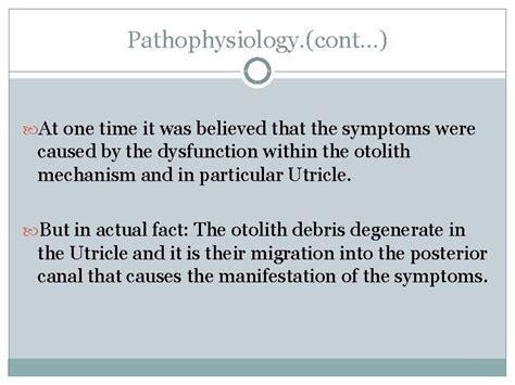 Bppv Pathophysiology And Diagnosis Dr Mohammad Shafique Asghar