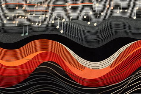 Premium Ai Image A Musical Pattern Of Rhythmic Lines