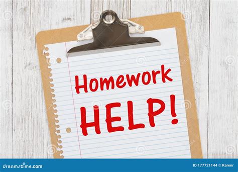 Homework Help Message On Lined Paper With A Clipboard Stock Photo Image Of Clipboard Homework