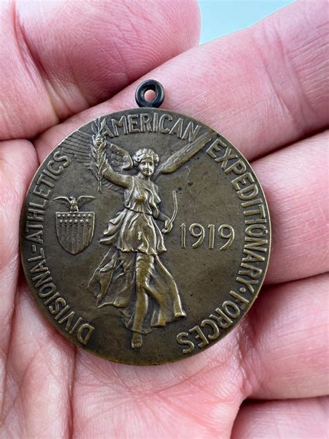 Rare 1919 Wwi Tiffany And Co Bronze Athletics Medal American