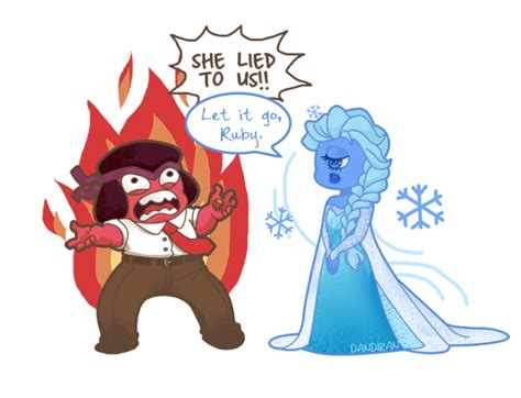 Ruby Anger And Sapphire Elsa Steven Universe Amino