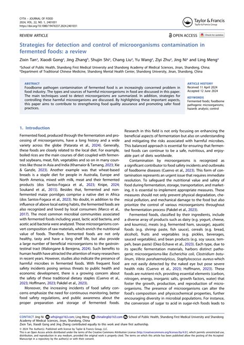 Pdf Strategies For Detection And Control Of Microorganisms