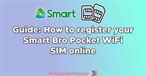 How To Register Your Smart Bro Pocket Wifi Sim Online Pinoytechsaga