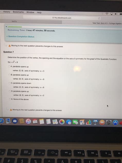Solved Determine The Position Of The Vertex The Opening And