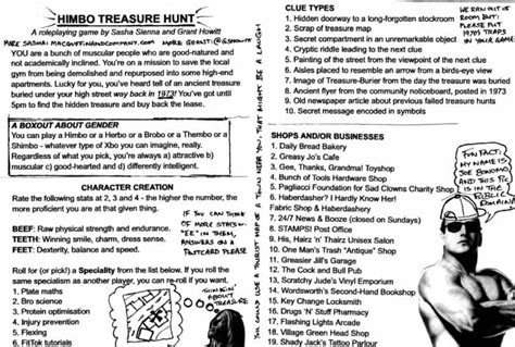 Himbo Treasure Hunt Rpg A Well Meaning Muscled Hunk
