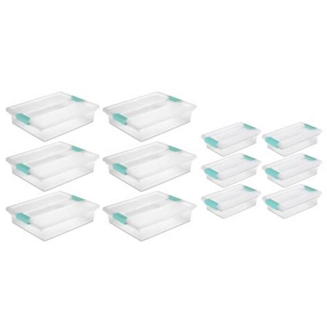 Sterilite Large Clip Storage Box Container 6 Pack Small Clip Box 6 Pack 1 Piece Frys