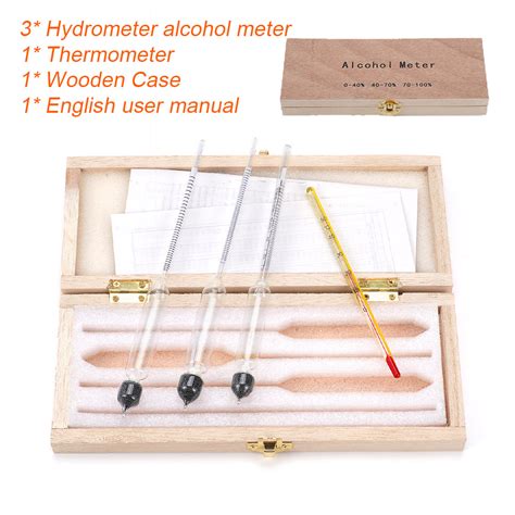 0 100 3pcs Liquid Specific Gravity Meter Wine Alcohol Meter Concentration Meter Tool