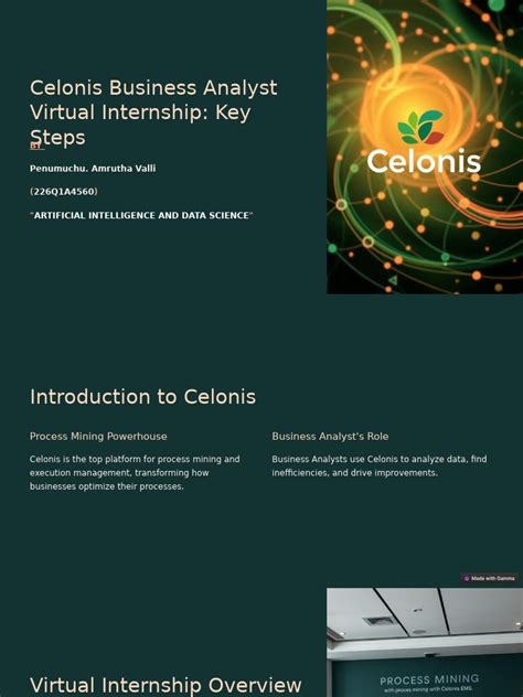 Celonis Business Analyst Virtual Internship Key Steps Pdf Data