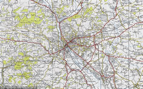 Historic Ordnance Survey Map Of Exeter 1946 Francis Frith