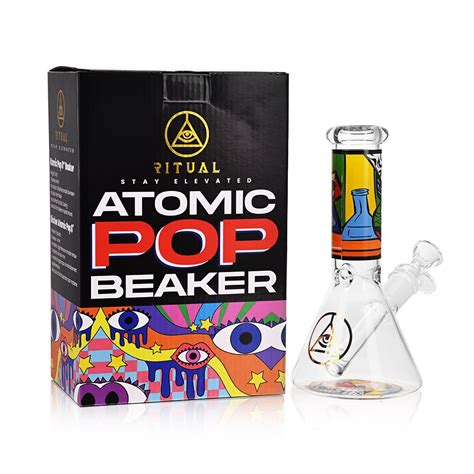 Ritual Smoke Atomic Pop 8 Beaker Lips Glasss Station