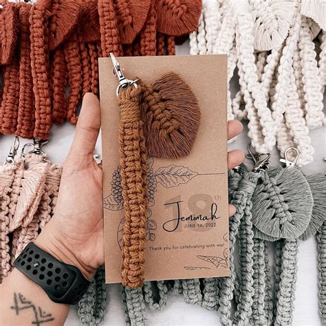 Handmade By Junesse On Instagram Macrame Charms Wristlet Keychain For Jemimahs 18th