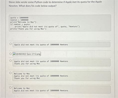 Solved Steve Jobs Wrote Some Python Code To Determine If