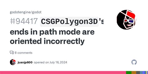 `csgpolygon3d`s Ends In Path Mode Are Oriented Incorrectly · Issue 94417 · Godotenginegodot