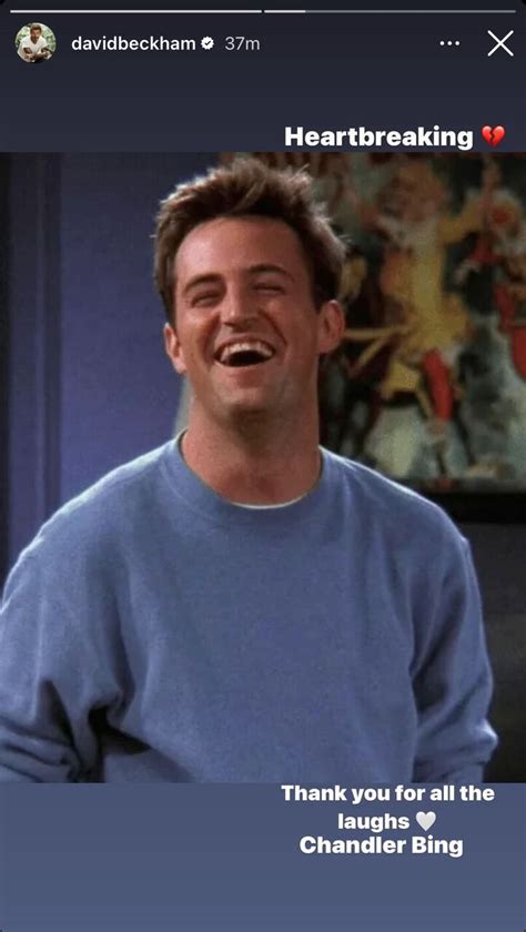 استوری تلخ دیوید بکام در واکنش به مرگ بازیگر معروف فرندز عکس