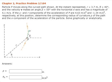 Solved Chapter 2 Practice Problem 2 104 Particle P Moves Chegg Com