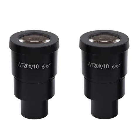 1 Pair Professional 20x Stereo Microscope Eyepiece Black Extreme