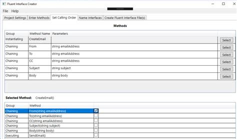 Fluent Interface Creator