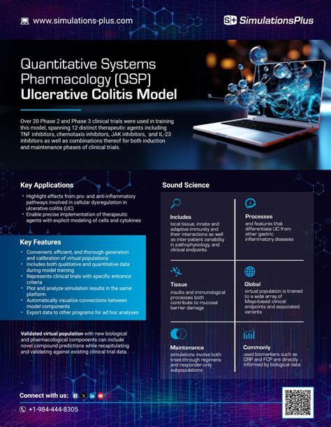 Qsp Ulcerative Colitis Uc Model Flyer Simulations Plus
