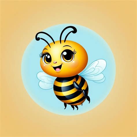 Ilustración Vectorial De Dibujos Animados De Abejas Voladoras Foto