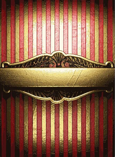Gold On Red Background Art Vignette Frame Vector Art Vignette Frame