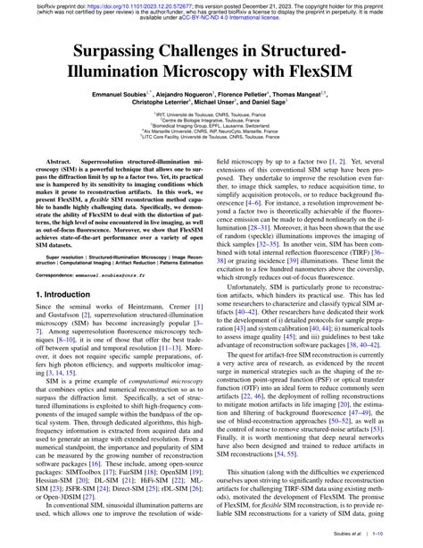 Pdf Surpassing Challenges In Structured Illumination Microscopy With Flexsim