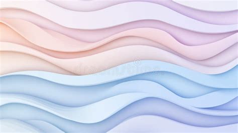 Flowing Waves In Soft Pastel Colors Create A Calm And Serene Abstract Background For Creative