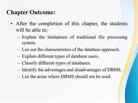 Chapter Introduction To Database Management Systems PPTX
