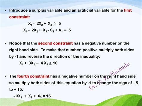 Simplex Method Slack Surplus And Artificial Variable Pdf