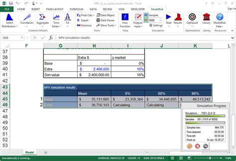 Running Multiple Simulations Vose Software