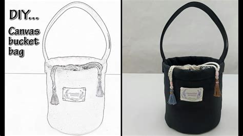 Diy 캔버스 버킷백 만들기원통형 가방 만들기패브릭 가방토트백how To Make A Canvas Bucket Bagcanvas Tote Bag블랙 시리즈2