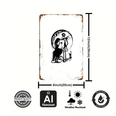 1개 매력적인 만화 스타일 알루미늄 벽 예술 할로윈 크리스마스 장식에 완벽 이상적인 휴일 선물 파티오 현관 Temu Korea