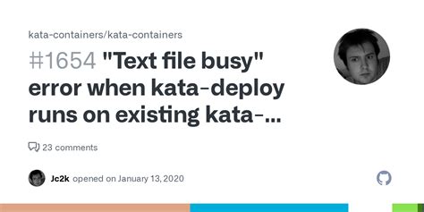 Text File Busy Error When Kata Deploy Runs On Existing Kata Deploy Deployment Issue