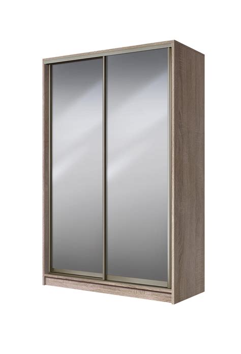 ᐉ Шафа купе дводверна Senam E Line з дзеркалом 150х60х240 см Дуб Сонома