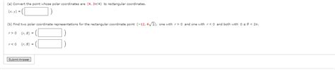 solved a convert the point whose polar coordinates are