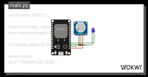 Increasing Brightness From Input Wokwi ESP STM Arduino Simulator