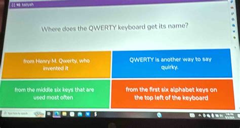Solved १2 4e Galyah Where Does The Qwerty Keyboard Get Its Name From Henry M Qwerty Who