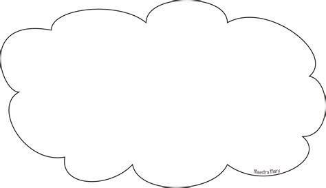Disegno Di Una Nuvola Da Colorare