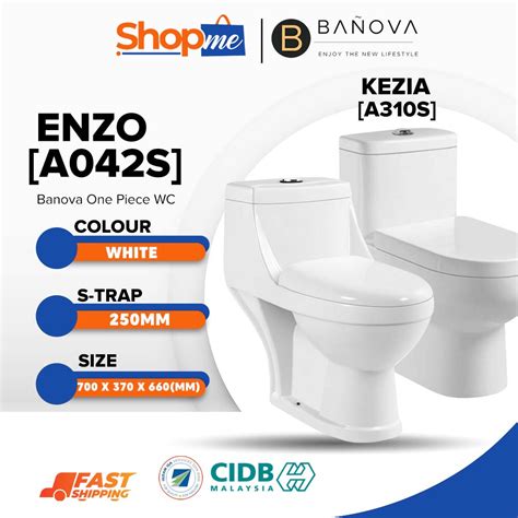 [limit To 1 Unit Per Order] One Piece Wc Toilet Bowl S Trap Wash Down