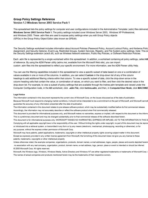 Ms Windows Policysettings Pdf Microsoft Windows Information