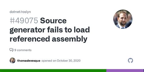 Source Generator Fails To Load Referenced Assembly · Issue 49075