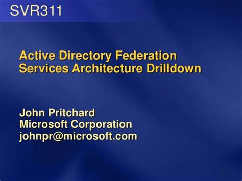 Ppt Active Directory Federation Services Architecture Drilldown Powerpoint Presentation Id