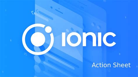 Ionic Framework Action Sheet Programming Tutorial Video Youtube