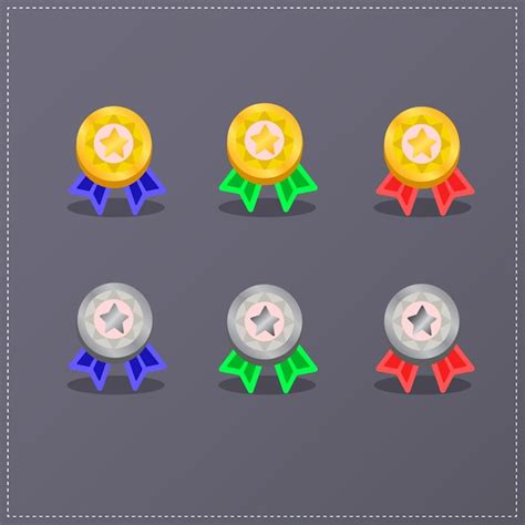 Premium Vector | Vector game assets gold silver coins and bricks