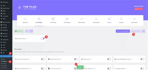 wp search filters widget settings overview the plus addons for elementor