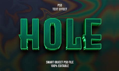 Premium Psd Hole Text Effect