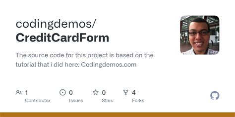 Github Codingdemos Creditcardform The Source Code For This Project Is Based On The Tutorial